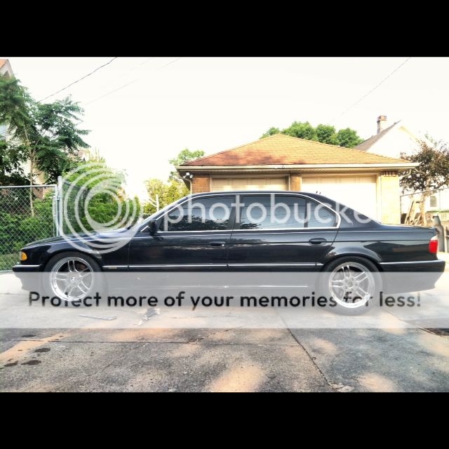 BMW e38 OEM Chrome M-Parrallel style 37 wheels and tires