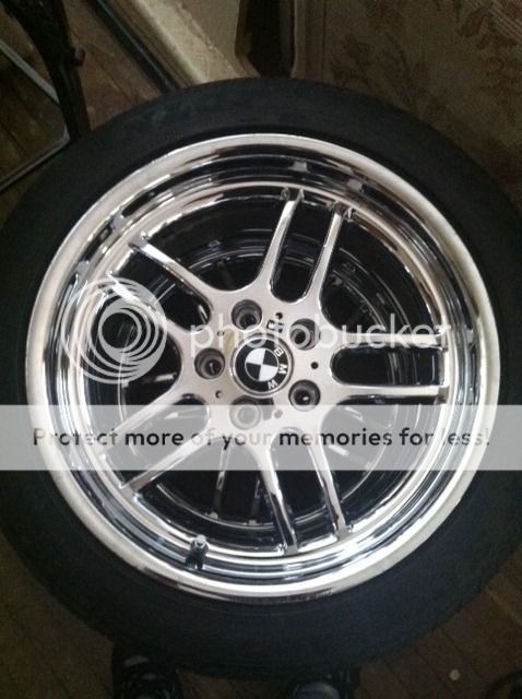 BMW e38 OEM Chrome M-Parrallel style 37 wheels and tires