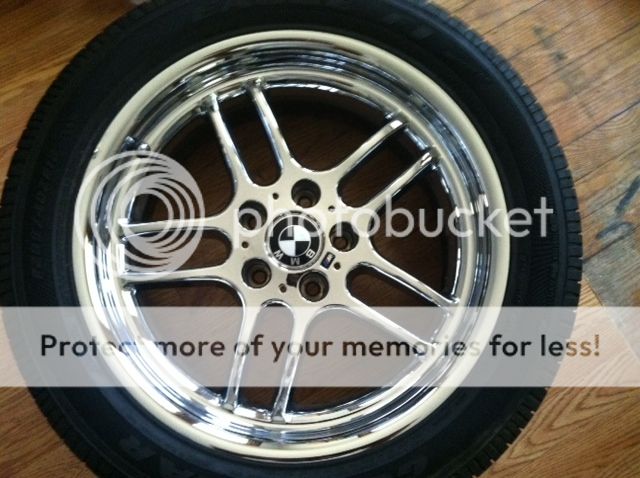 BMW e38 OEM Chrome M-Parrallel style 37 wheels and tires